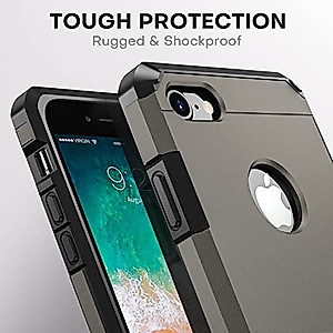 ImpactStrong iPhone 7/8 Case, Heavy Duty Dual Layer Protection Cover Heavy Duty Case for Apple iPhone 7/8 (Gun Metal)
