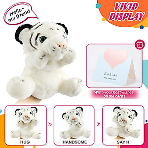 SpecialYou Tiger Hand Puppet Jungle Friends Plush Animals Toy for Imaginative Play, Storytelling, Teaching, Preschool & Role-Play, 8’’