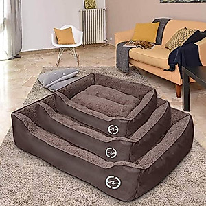 CLOUDZONE Dog Beds for Large Dogs, Large Dog Bed Machine Washable Rectangle Breathable Soft Padding with Nonskid Bottom Pet Bed for Medium and Large Dogs or Multiple-XL