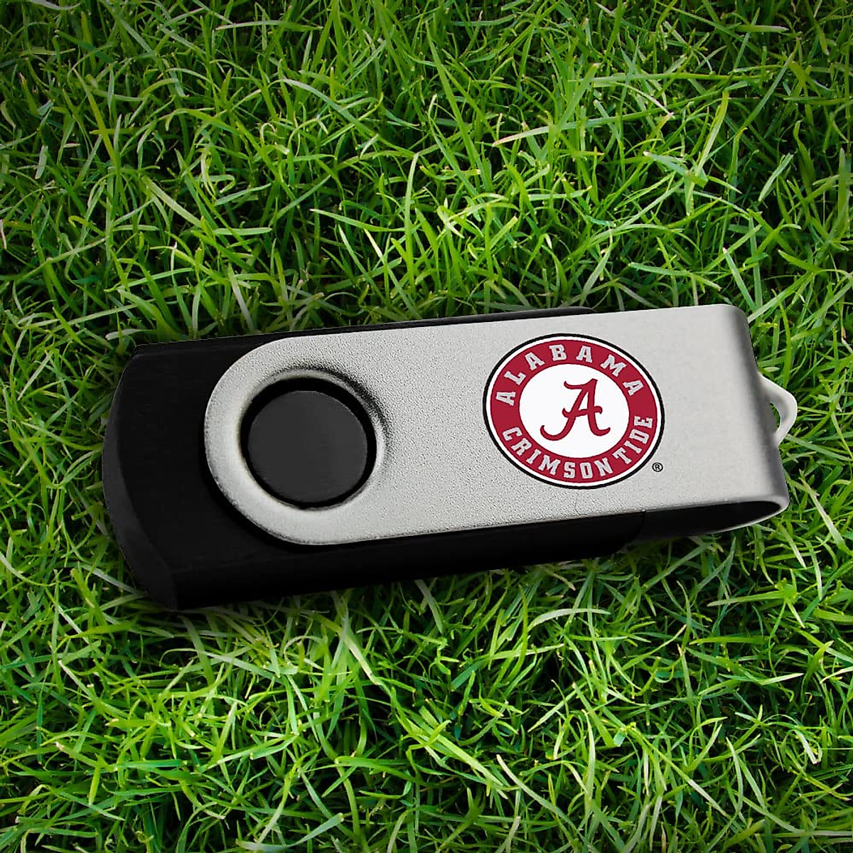 2GB Custom USB Flash Drives Personalized with Your Logo - for Promotional Use - Swivel - Blue Body/Silver Clip - 50 Pack