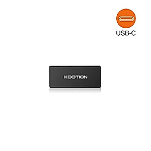 KOOTION 500GB External Portable SSD USB-C Solid State Flash Drive for Laptop/MacBook/Game Console, Mini Aluminum USB 3.1 External Hard Drive, Up to 540MB/s, Black, 500GB