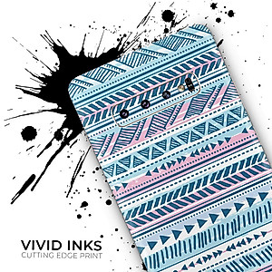 DesignSkinz Pink to Blue Tribal Sketch Pattern Protective Vinyl Decal Wrap Skin Cover Compatible with The Samsung Galaxy S20 (Screen Trim & Back Glass Skin)
