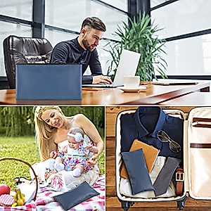 4 Pieces Money Bags With Zipper , 11x6.1 inch Money Pouch, Bank Bag, Cash Bag , Check Wallet, Cosmetics(navy)