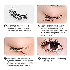 AMSDCN NEW 18pair Fluffy Lashes Mink Hair False Eyelashes 20mm-25mm 3d Lashes Dramatic Long Messy Natural Lashes Makeup Mink Eyelashes (MA03)