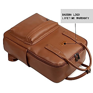 Leather Backpack for Women Travel Backpack Purse Small Cute School College Backpack for Girl BP-29 (Brown)