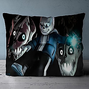 AKARDO Under Legend Tales Game Sans Frisk Duvet Covers, Soft Microfiber Washed Duvet Cover Set 3 Pieces with Zipper Closure,Beding Set (06,King (104"x90"))