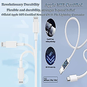 iPhone Charger Fast Charging Cable,【Apple MFi Certified】 wabklove USB C Wall Charger Fast Charging 20W PD Adapter with 3FT Lightning Cable for iPhone 14/13 12 11Pro Max