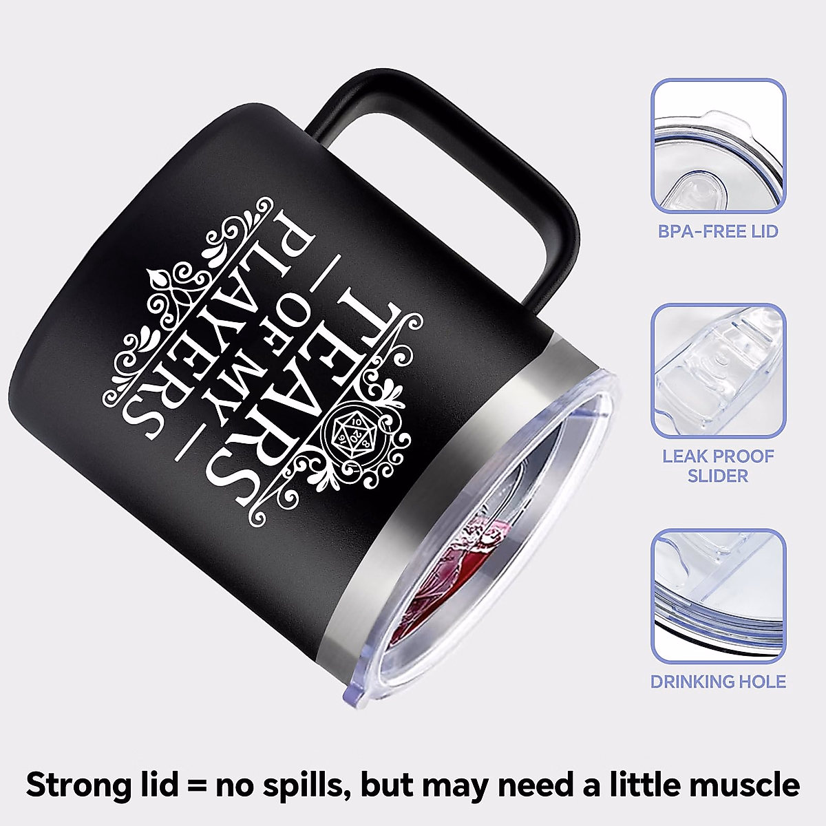 Fufendio Dungeons and Dragons Gifts for Men Women - Tears of My Players Mug 14oz - Dnd Gifts for Brother Friend - Dungeons and Dragons Christmas Gifts Ideas - Dungeon Master Gifts