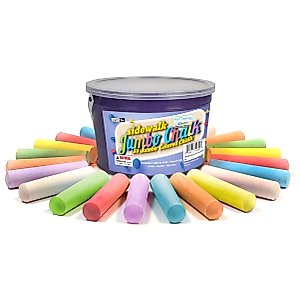 ArtCreativity Sidewalk Chalk for Kids, (38 Pieces) Bulk Jumbo Colored Sidewalk Chalk for Toddlers 1-3, Dustless, Washable & Non-Toxic, Use Outdoor or on Indoor Chalkboard or Blackboard
