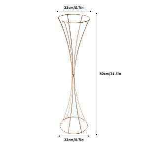 LOYALHEARTDY 10 Pcs Tall Metal Trumpet Vase, 31.5inch Metal Flowers Stand Wedding Centerpiece Table Decorations, Gold Centerpieces Road Lead Flower Rack for Wedding Decorations, Party, Event, Home