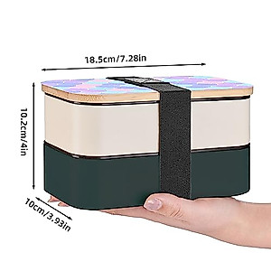 Mermaid Tattoo Adult Lunch Box, Bento Box, With Cutlery Set Of 3, 2 Compartments, Rectangular, Lunch Box For Adults