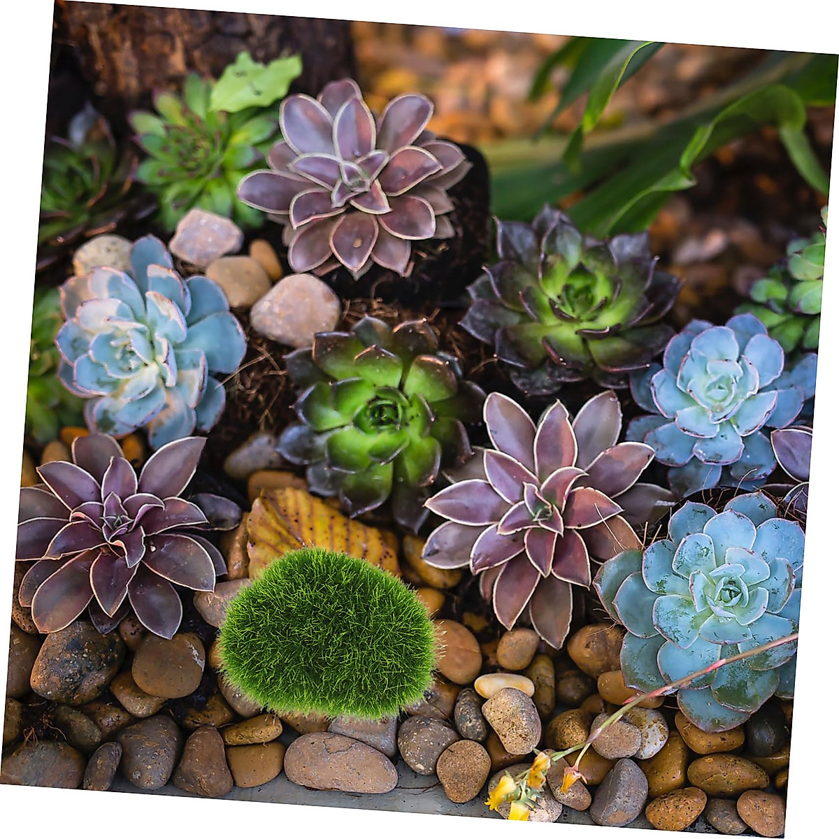 VINTORKY 8pcs Artificial Moss Faux Green Stones Aquarium Fake Balls Plants Flower Micro Landscape Stone Artificial Stones Fairy Gardens Ornament Moss for Crafts Fake for Container Foam Rock