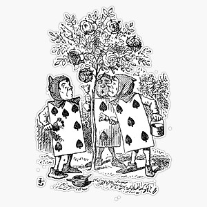 Magnet Vintage Alice in Wonderland Illustration Vinyl Decal Magnetic Sticker 5"