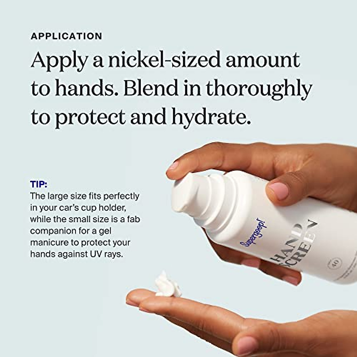 Supergoop! Handscreen SPF 40, 1 fl oz - Preventative, SPF Hand Cream For Dry Cracked Hands - Fast-Absorbing, Clean ingredients, Non-Greasy Formula - With Sea Buckthorn, Antioxidants & Natural Oils