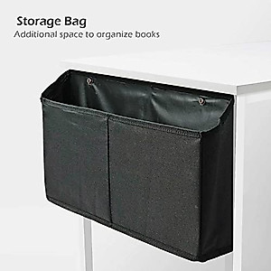 Lufeiya 31 31 inch Small Computer Desk White Gold and Full White Set