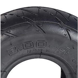 AlveyTech 3.00-4 (10"x3", 260x85) Pneumatic Tire - Replacement for Razor, Minimoto, MotoTec, Schwinn, EVO, Electric Scooter, Mini Bike, Hand Trucks, Go-Kart & More - 3.00-4 Tire and Wheel