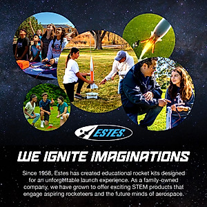 Estes - 1754 Wizard Flying Model Rocket Bulk Pack (Pack of 12) | Intermediate Rocket Kit | Step-by-Step Instructions | Science Education Kits | Great for Teachers, Youth Group Leaders and Birthdays