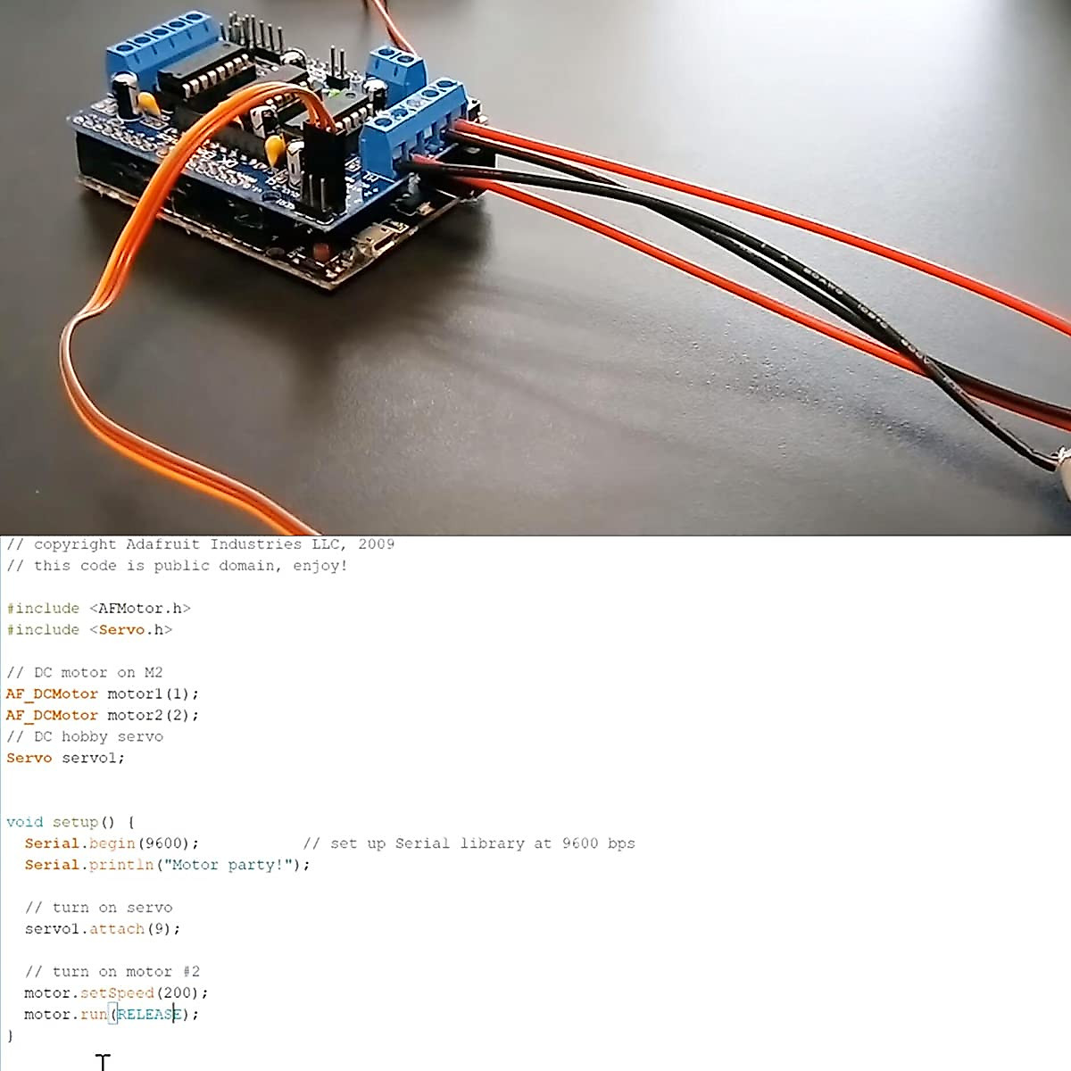 DKARDU 2 pcs L293D DC Motor Drive Expansion Shield Stepper Motor Drive Shield Expansion Board with DC Female Cable for Arduino Duemilanove Raspberry Pi