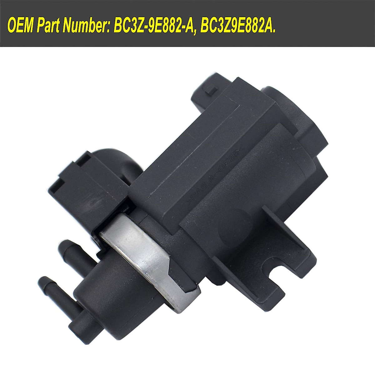 BC3Z-9E882-A BC3Z9E882A Turbo Wastegate Solenoid Vacuum Valve Fit for 2011-2016 Ford F-250 F-350 Super Duty 6.7L V8 DIESEL Black