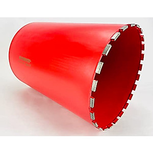 12" Inch Diamond Wet Core Drill Bit 1-1/4” Threaded by BLUEROCK Tools for Concrete Rebar Asphalt Brick Rock Masonry Hole Barrel Coring