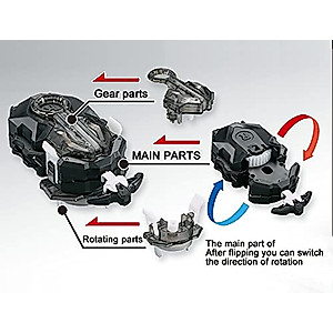 Bey Battle Burst Gyro Blade Toy Set Great Birthday Gift for Kids Children Boys 6 8 + Metal Fusion Attack Top Battling Game with 4 Spinning Tops 2 Two-Way Launcher