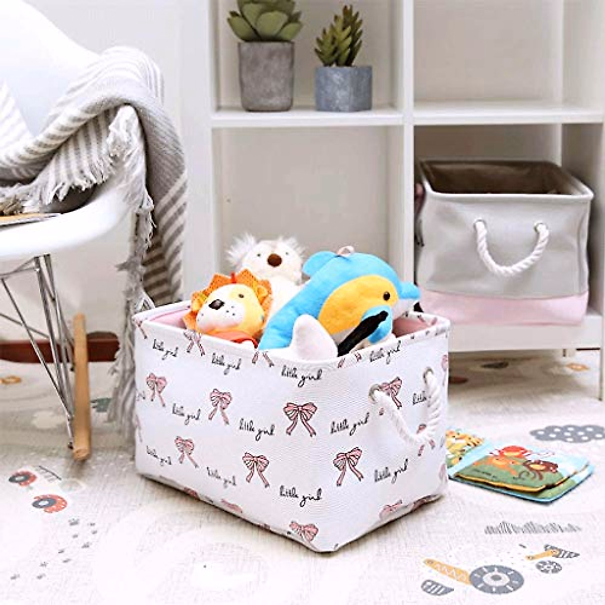 TBGFPO Laundry Hamper Large Storage Dirty Clothes Hamper with Carrying Handle Folding Basket Washing Storage Cotton and Linen Round Hamper