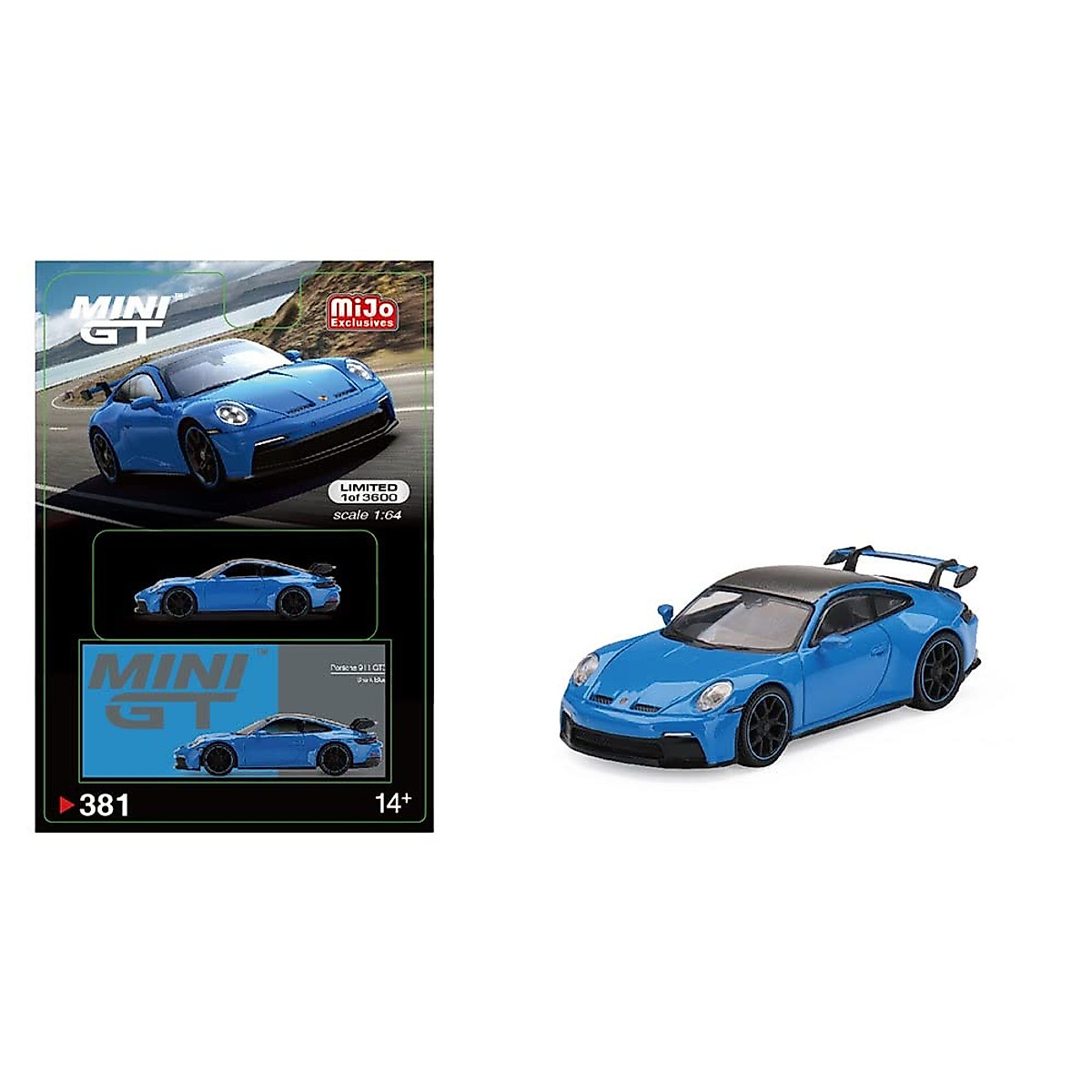 True Scale Miniatures Model Car Compatible with Porsche 911 (992) GT3 Shark Limited Edition 1/64 Diecast Model Car MGT00381