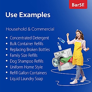 Bar5F Pump Bottle 32-Ounce 1-Liter Empty for Shampoo Conditioner Body Wash Lotion BPA-Free Crystal-Clear