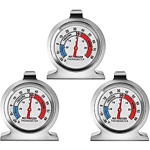 3-Pack Refrigerator Thermometer, Large Dial Freezer Thermometer,Classic Series Temperature Thermometer for Refrigerator Freezer Fridge Cooler