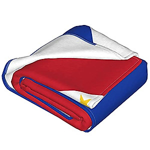 Cute Philippines Flag Blanket Soft Flannel Throw Blanket Lightweight Cozy Warm Filipino Blanket for Couch Bed Living Room Sofa 50"X40"