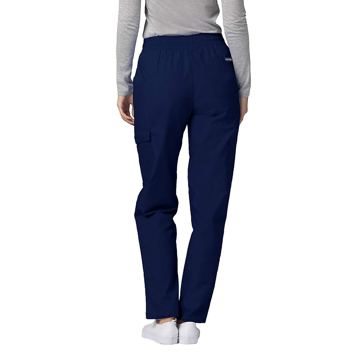Adar Universal Scrubs for Women - Tapered Cargo Scrub Pants - 506 - Navy - XL