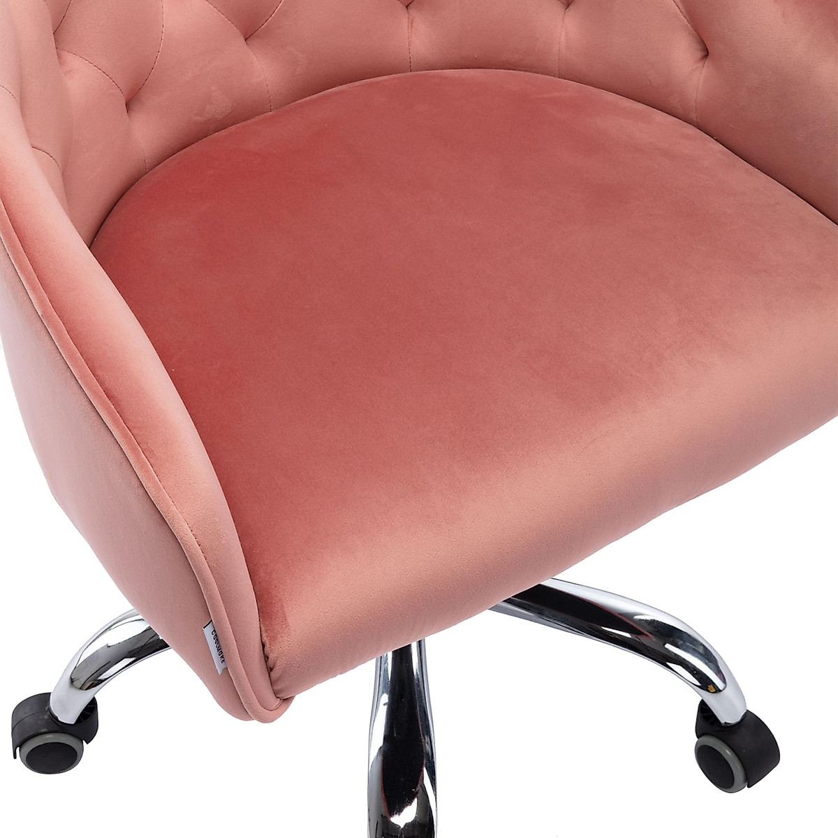 INCLAKE Home Office Chair, Swivel Shell Chair with Adjustable Height & Wide Backrest & Sloped Armrest, Modern Leisure Task Desk Chair for Living Room Bedroom, Pink