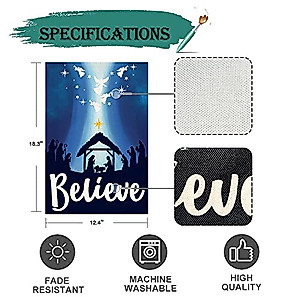 BEZKS Good Friday Garden Flag,Best Choice Believe for Outside 12x18 Double Sided - Religious Yard Decor Christian Farmhouse Holiday Decorations,Spring Floral Garden Flags (FC12)