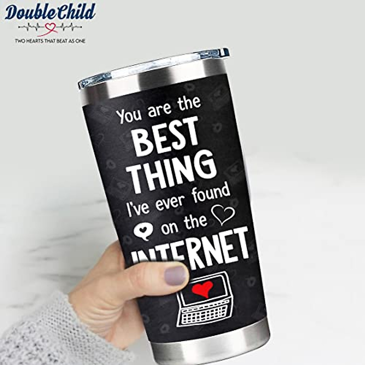 Valentines Day Gifts for Him, Her - Gifts for Boyfriend Husband - Wife Gifts - Gift for Girlfriend - Romantic I Love You Gifts for Him Her - Anniversary Couple Gifts for Valentine - Tumbler 20oz