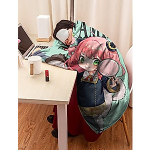 Spy x Family Throw Blanket 50x40 inch,Japanese Anime Fleece Blanket,Anya Forger Fleece Blanket,spyfamily yor Blankets,Ultra Soft Anime Throw Blanket for Couch,A
