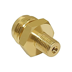 Hooshing Propane Gas Fitting 1/4" Male NPT x 1"-20 Male Throwaway Cylinder Thread for RV Camping Grill Lantern and Heater