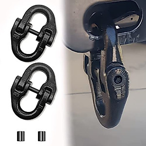 Tovendor Tow Hitch Safety Chain Connector Link 1/2 inch, G80 Alloy Steel Trailet HammerLock Coupling Link, 12000 Lbs Loading, Pack of 2