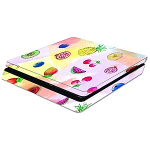 MightySkins Skin Compatible with Sony PS4 Slim Console - Fruit Water | Protective, Durable, and Unique Vinyl Decal wrap Cover | Easy to Apply, Remove, and Change Styles | Made in The USA