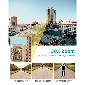 4K 8MP Outdoor PTZ IP POE Camera with Pan Tilt 20x Optical Zoom & Human Vehicle Detection, Speed Dome Security Camera with 320ft IR Night Vision, Auto Tracking, 2-Way Audio (Compatible for Hikvision)