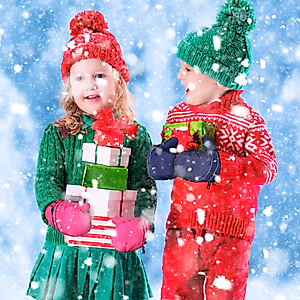 4 Pairs Kids Ski Mittens Gloves Waterproof Warm Snow Winter Mittens Gloves for Girls Boys Baby Toddlers Outdoor Activities (Classic Style, 5-8 Years)