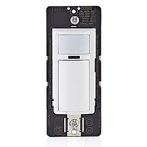Leviton DOS02-LW Decora Motion Sensor In-Wall Switch, Auto-On, 2A, Single Pole, White