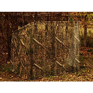 AUSCAMOTEK Mesh Camo Netting Camouflage Nets for Turkey Hunting Blinds Window Screen Camping Brown 5 ft x 12 ft (appro)