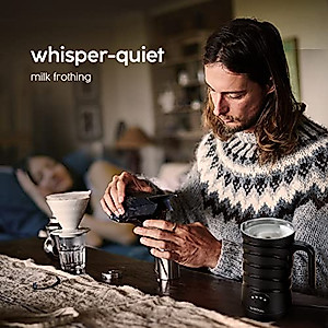 BEICHEN Milk Frother 4-in-1 Milk Steamer, Automatic Hot and Cold Foam Stainless Steel Maker Milk Coffee Foamer with 2 Whisks for Latte Cappuccinos, Macchiato, Hot Chocolate Milk