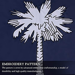 FLAGBURG South Carolina Flag 3x5 FT Outside, SC State Flags Embroidered Heavy Duty Nylon, Sewn Stripes, Canvas Header & Brass Grommets, High-Grade Outdoor Palmetto Flag for All-Weather