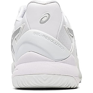 ASICS Women's Gel-Resolution 8 Tennis Shoes, 8.5, White/Pure Silver