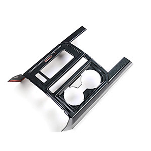 Keptrim for F150 ABS Carbon Fiber Center Console Gear Shift Cup Holder Trim for 2015 2016 2017 2018 2019 2020 Ford F150, 2pcs