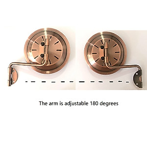 MEASURETOOL Brass Swivel Thermometer/Hygrometer, Weather thermometers Outdoor Thermometer/Analog Thermometer with Humidity (4inch)