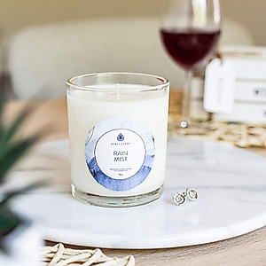JewelScent Rain Mist Signature 10z Candle and Jewelry with Surprise Earring Inside | Made in USA | Parrafin Free | Natural Soy Blend | ECO Friendly Organic (Earring)