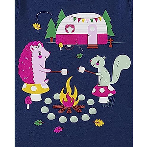 The Children's Place Baby-Girls And Toddler Girls Long Sleeve Graphic T-shirt 2-pack Fox/Camping 2T