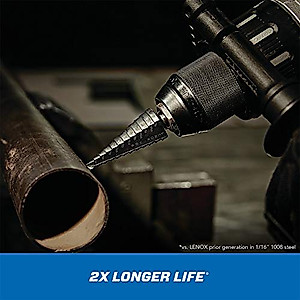 LENOX Tools Step Drill Bit, 1/4-to-3/4-Inch (30883VB3)